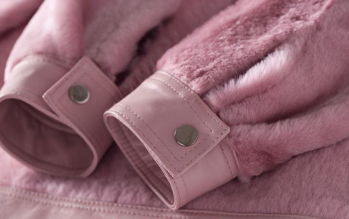 Women's Leather and Shearling Bomber Jacket in Pink – Daniella Erin NYC